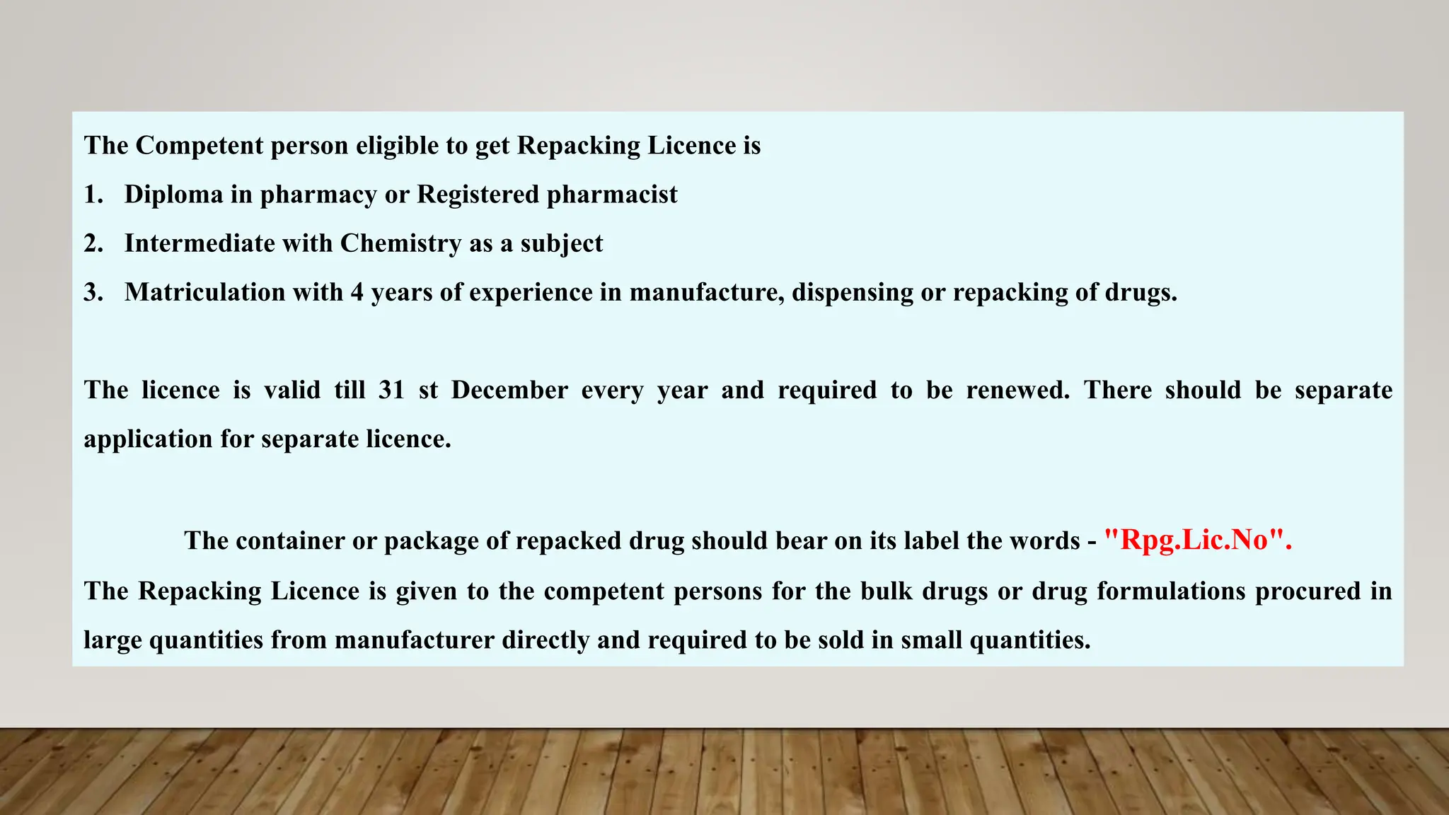 manufacture of drugs - License. Drugs and cosmetic act 1940 and rules ...