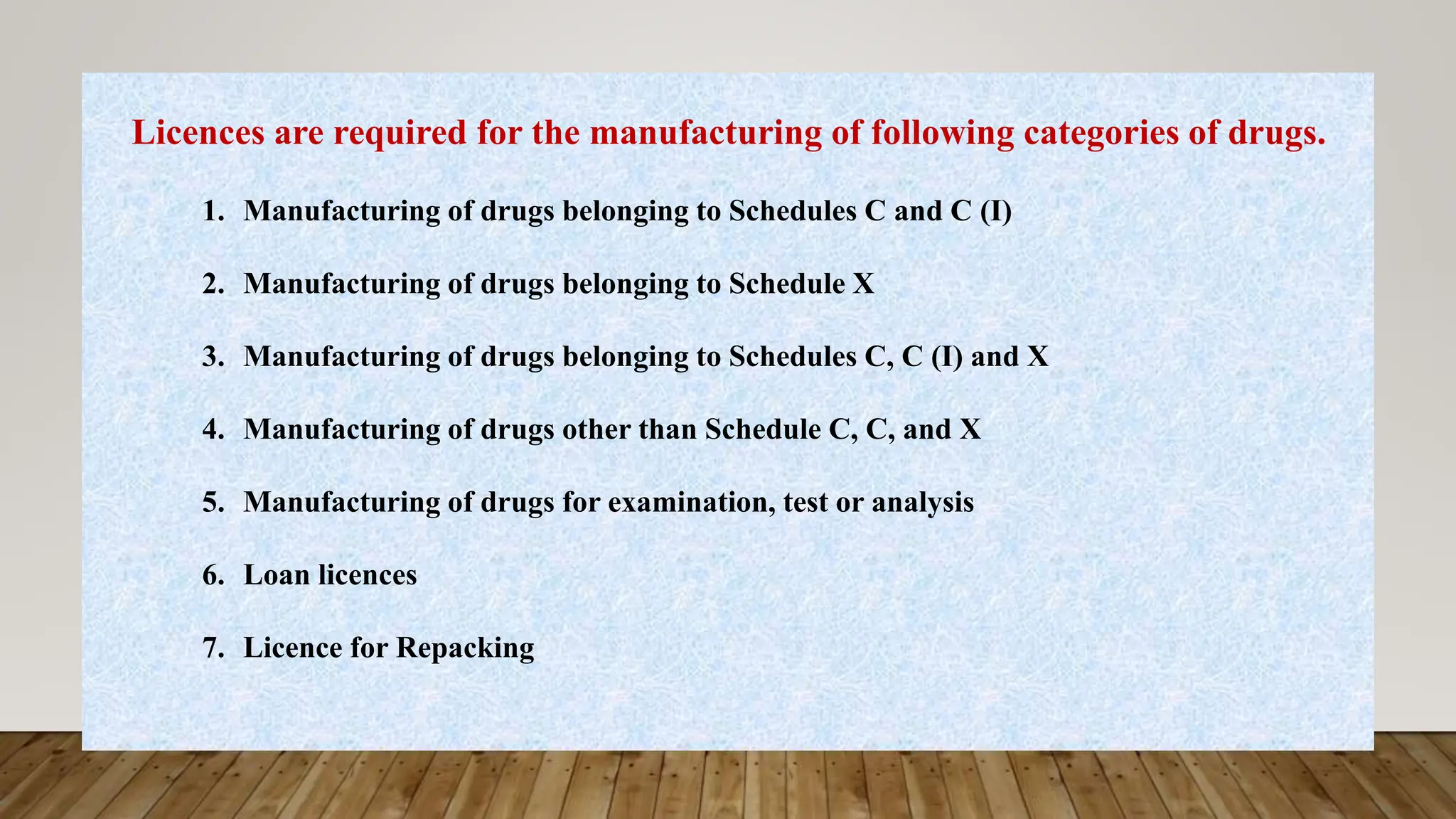 manufacture of drugs - License. Drugs and cosmetic act 1940 and rules ...