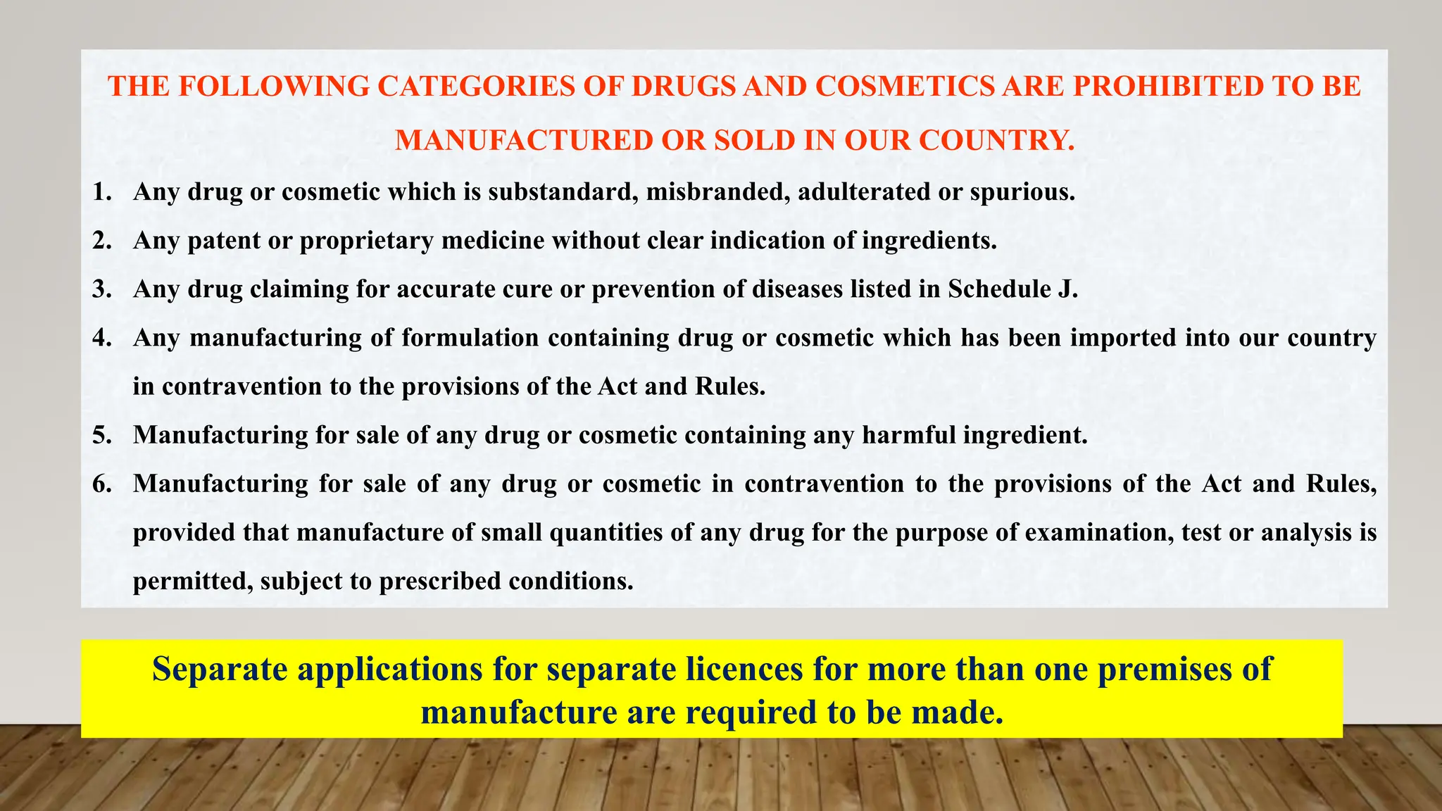 manufacture of drugs - License. Drugs and cosmetic act 1940 and rules ...