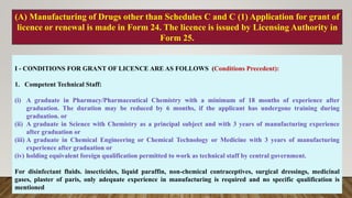 manufacture of drugs - License. Drugs and cosmetic act 1940 and rules ...