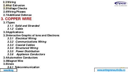 Manufacture of Electrical Cables, Wire and Wire Products Handbook | PPT