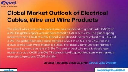 Manufacture of Electrical Cables, Wire and Wire Products Handbook | PPT
