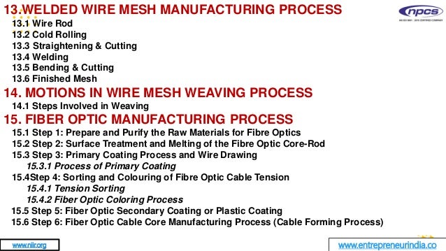 Manufacture of Electrical Cables, Wire and Wire Products Handbook | PPT