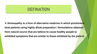 MANUFACTURE OF HOMEOPATHY.pptx