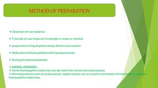 MANUFACTURE OF HOMEOPATHY.pptx