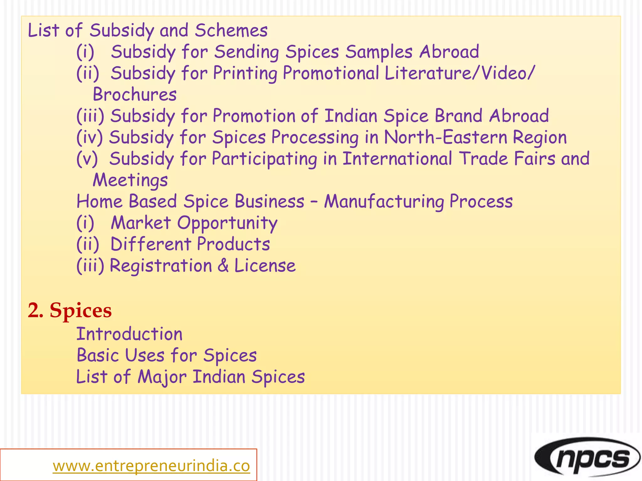 Manufacture of Indian Kitchen Spices (Masala Powder) with Formulations ...