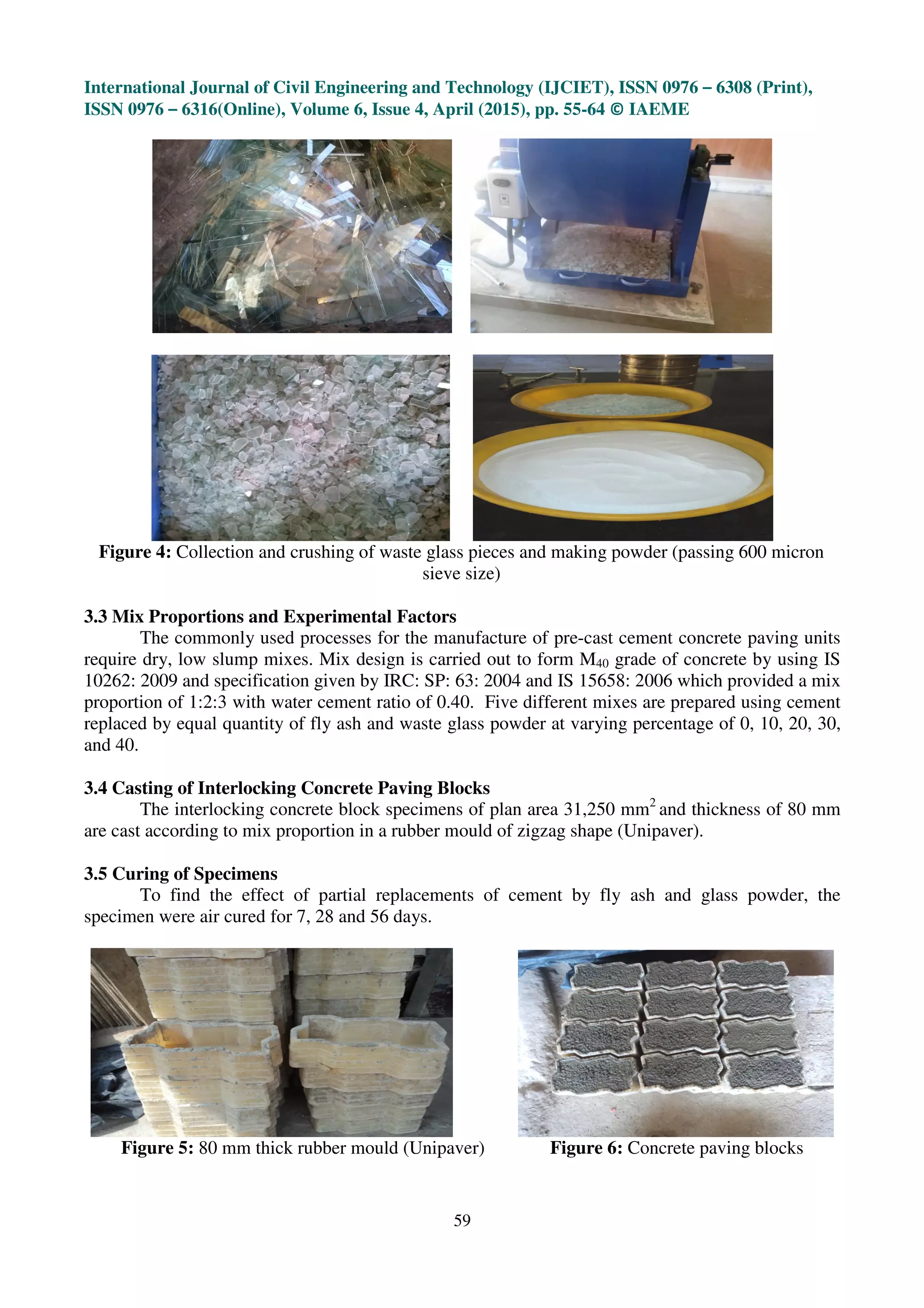 MANUFACTURE OF INTERLOCKING CONCRETE PAVING BLOCKS WITH FLY ASH AND ...