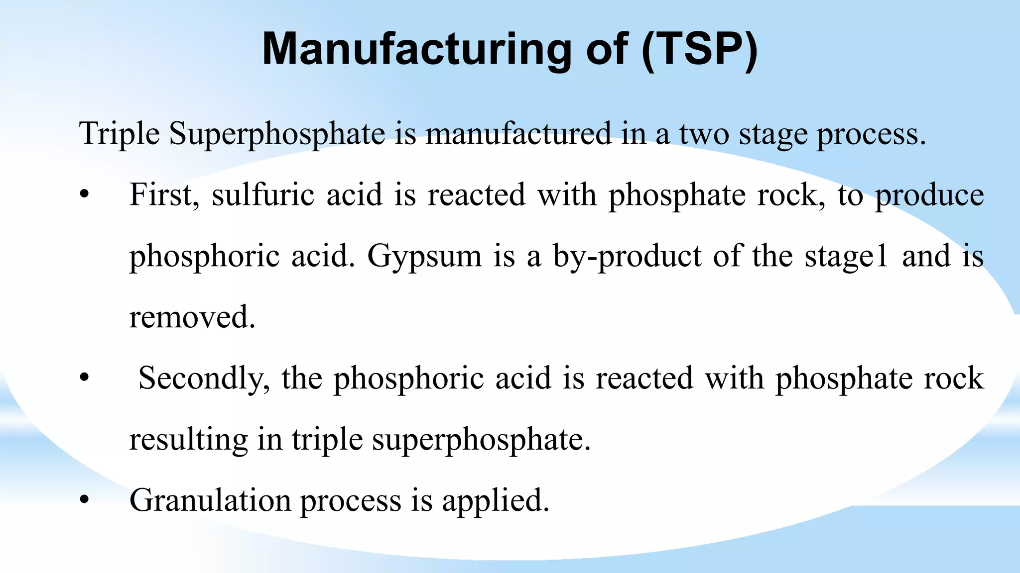 Manufacture of manufacturing of single superphosphate and triple superphospahte ssp | PDF