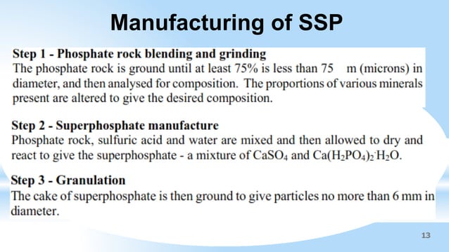 Manufacture of manufacturing of single superphosphate and triple superphospahte ssp | PDF ...