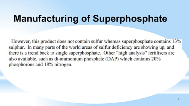 Manufacture of manufacturing of single superphosphate and triple ...