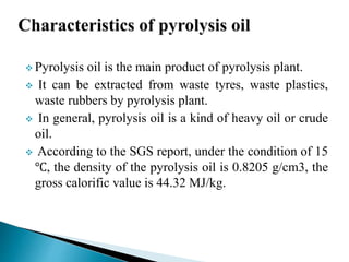 Manufacture of pyrolysis oil | PPTX