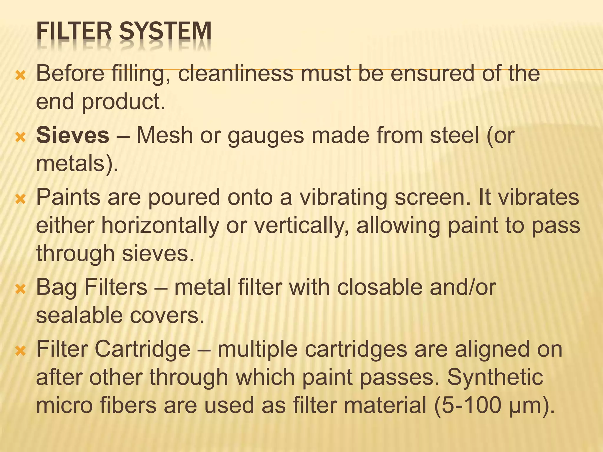 Manufacture of paints | PPTX