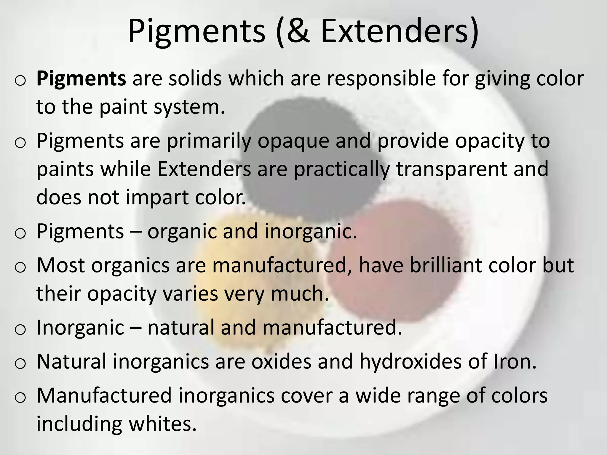 Manufacture of paints | PPTX