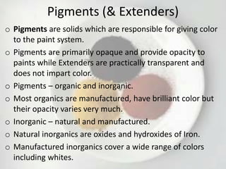 Manufacture of paints | PPTX