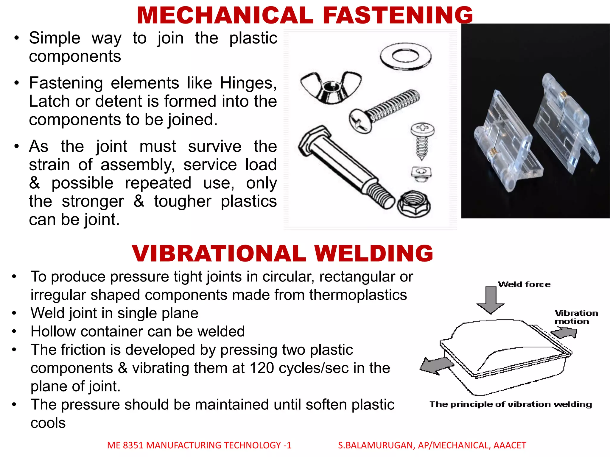Manufacture of plastic components | PDF