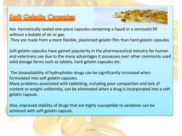 Manufacture of soft gelatin capsule | PPTX