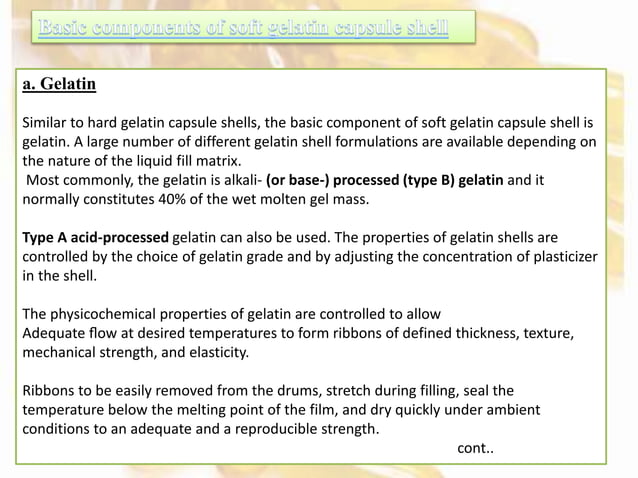 Manufacture of soft gelatin capsule | PPTX
