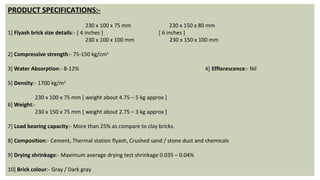 Manufacturing of fly-ash brick | PPT