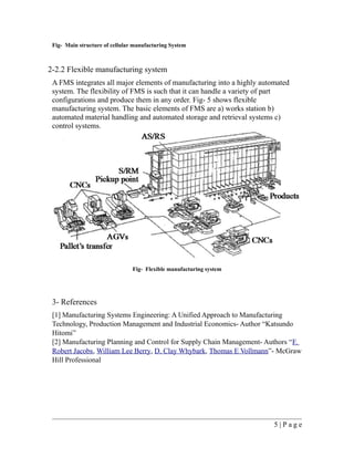 Manufacture systems Report | PDF