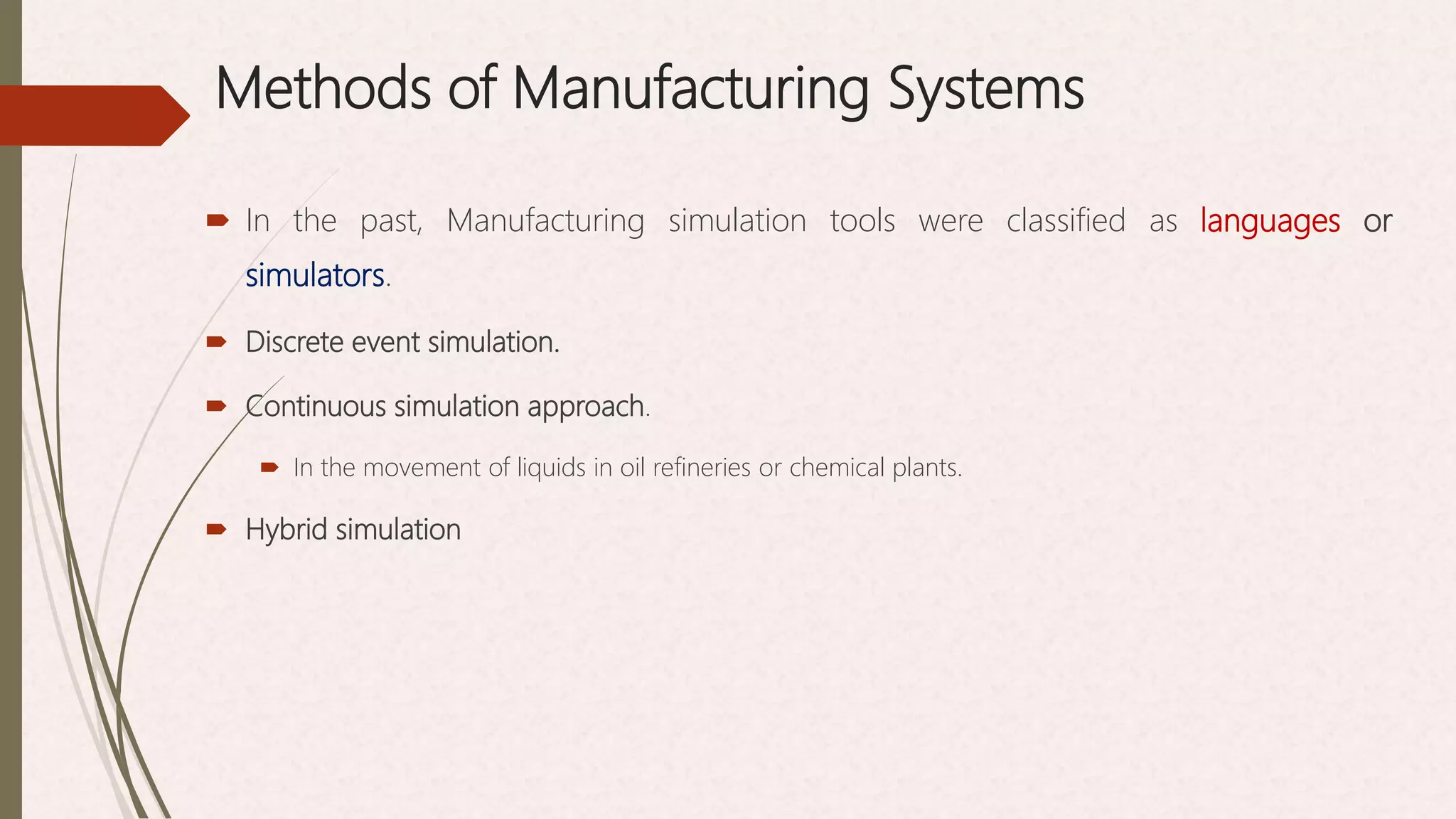 Manufacturing simulation | PPTX