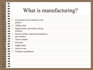Manufacturing | PPT