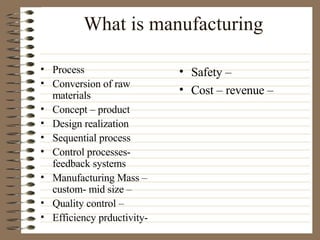 Manufacturing | PPT