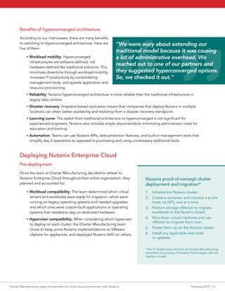 Charter Manufacturing reaps the benefits of a multi-cloud environment with Nutanix Report | PDF