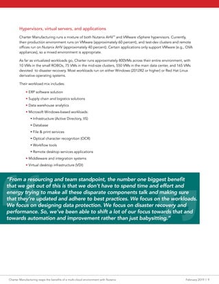 Charter Manufacturing reaps the benefits of a multi-cloud environment with Nutanix Report | PDF