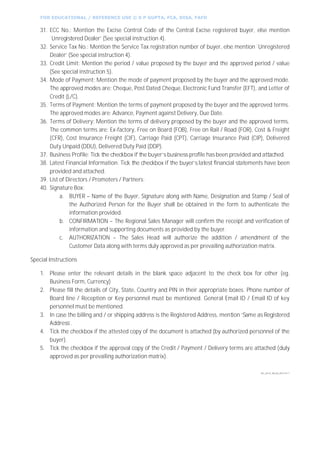 Manufacturing - Customer KYC - ERP Master Data Form - Ver1.0 | PDF