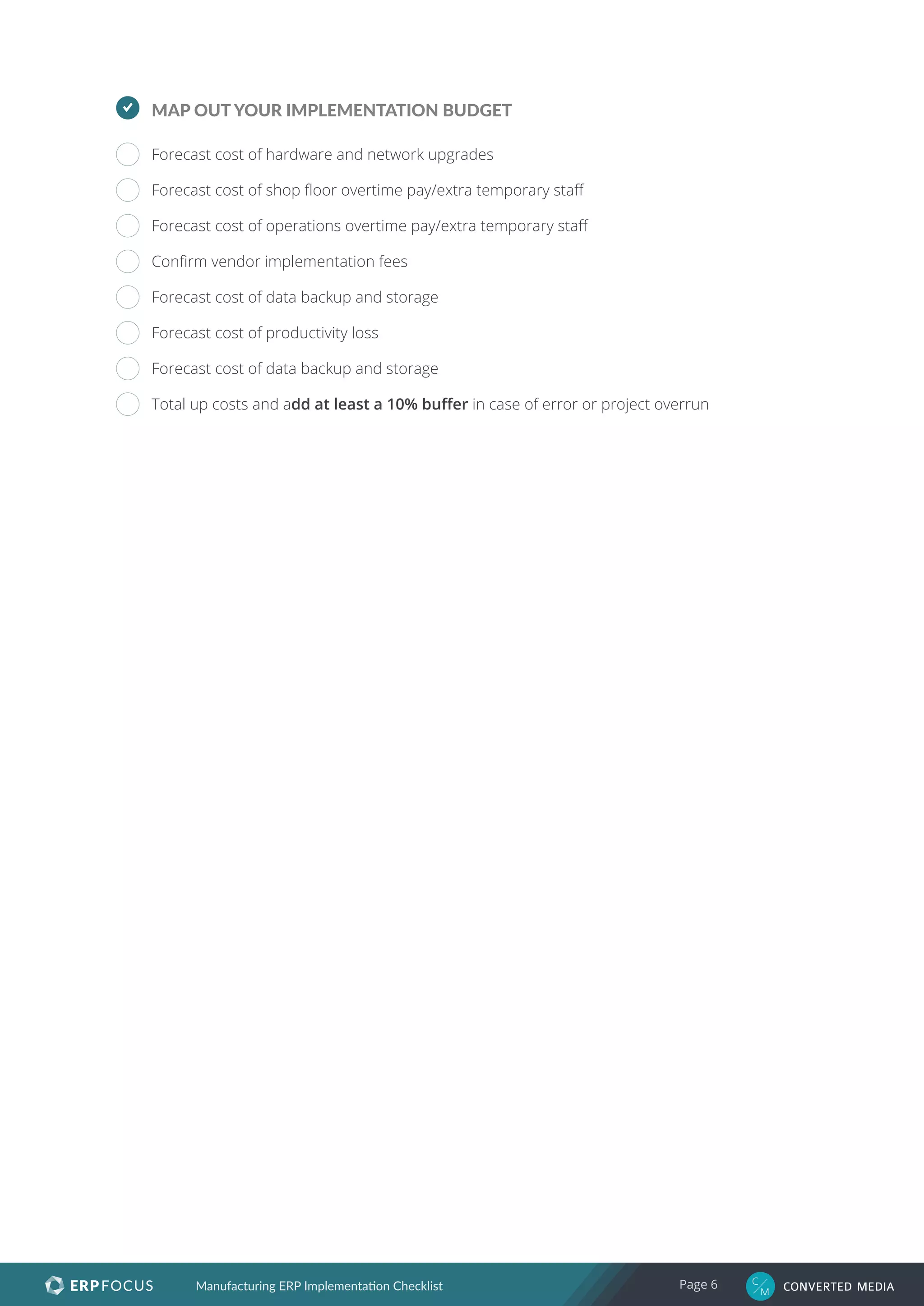 Manufacturing erp-implementation-checklist.original | PDF