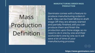 Manufacturing order-mass-production | PPT