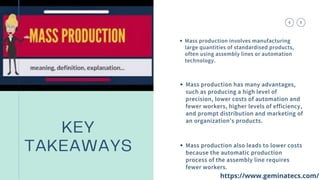 Manufacturing order-mass-production | PPT