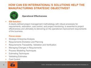 Manufacturing Project Management Training Solutions | PDF