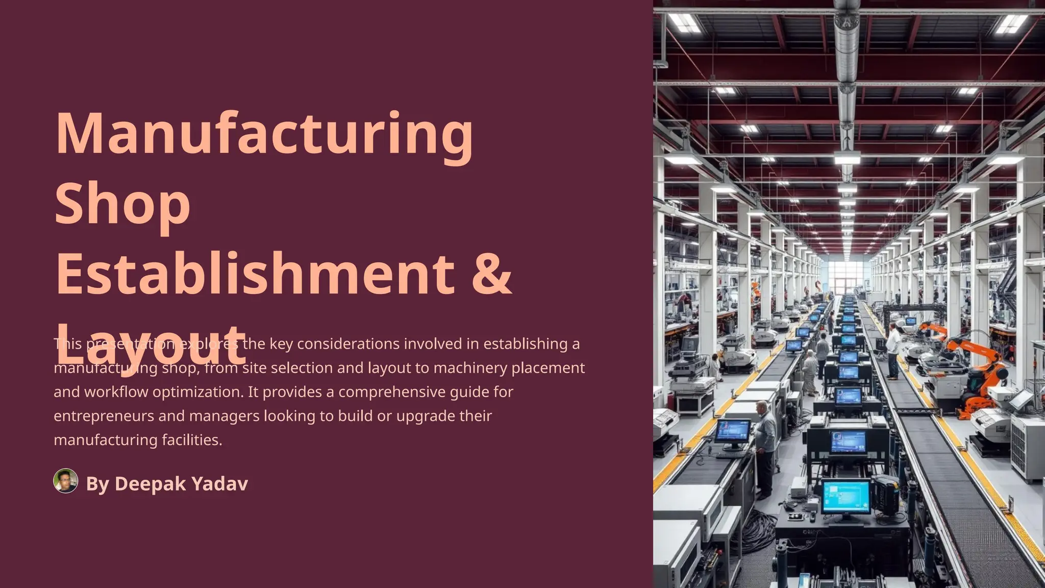 Manufacturing-Shop-Establishment-and-Layout | PPTX