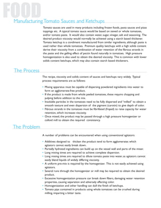 Food Industry Case Study: Manufacturing Tomato Sauces & Ketchup | PDF