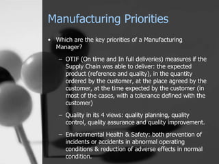 Manufacturing Recap | PPTX