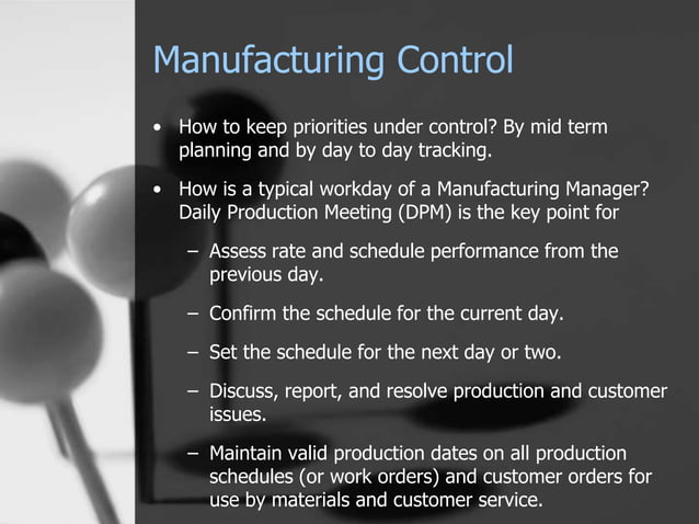Manufacturing Recap | PPT