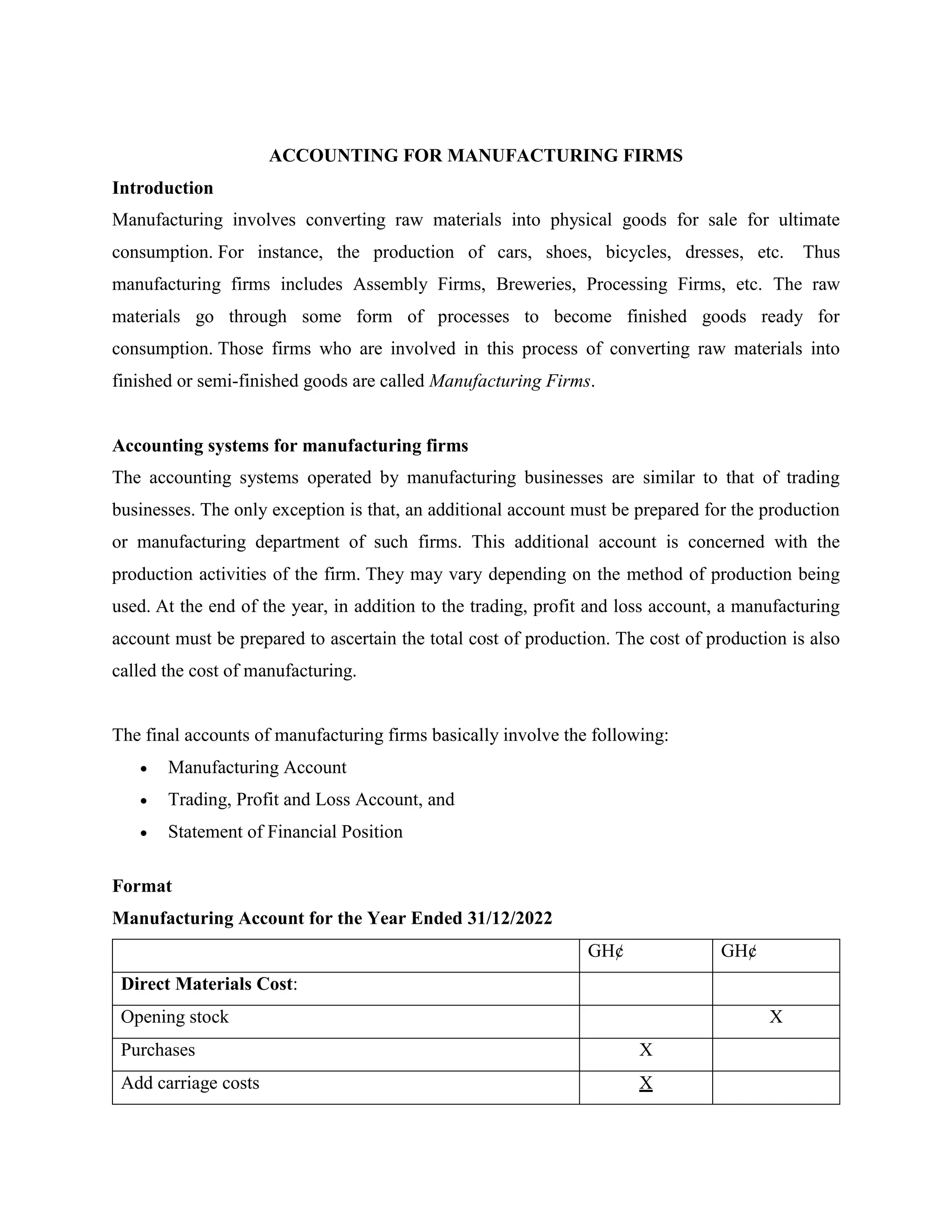 The document provides information Manufacturing Accounting.docx