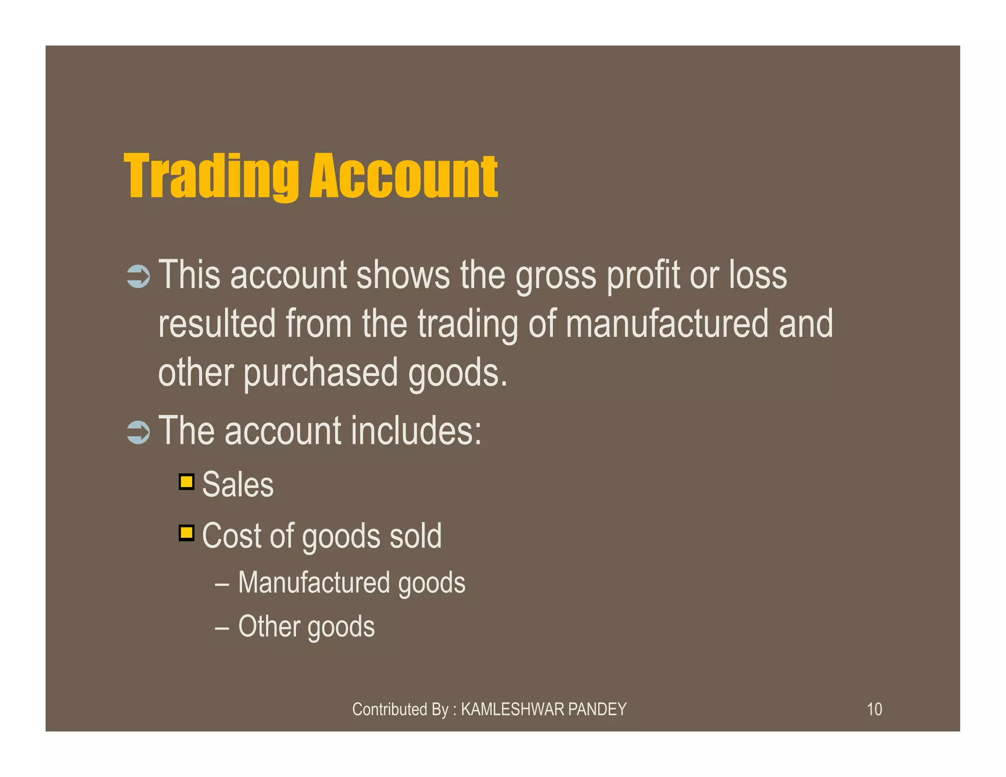 Manufacturing accounts | PDF