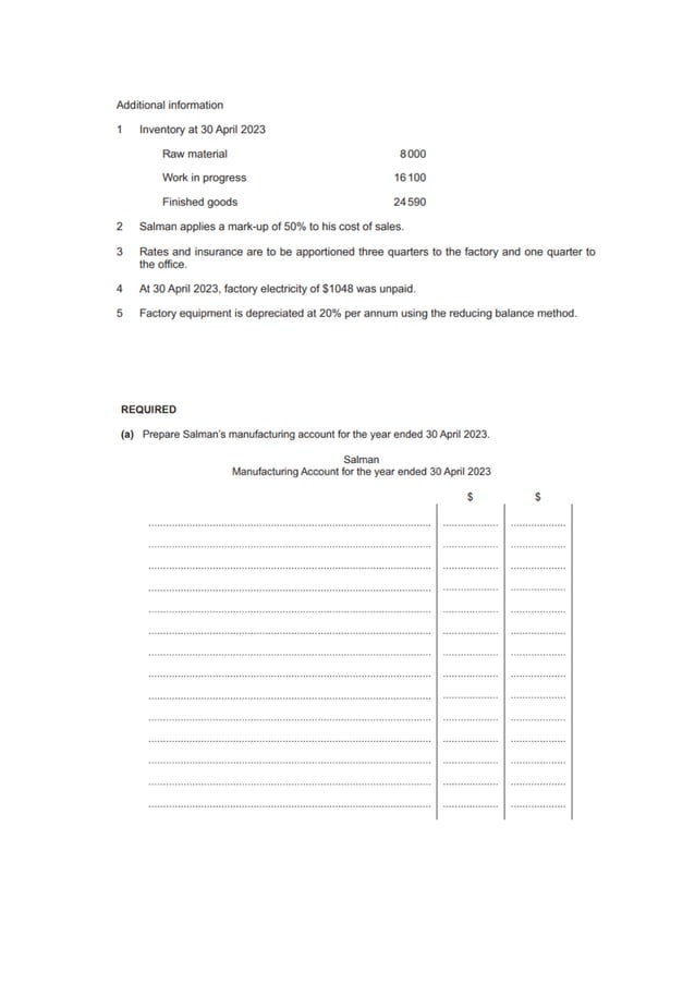 MANUFACTURING ACCOUNTS PRACTICE QUESTIONS.pdf