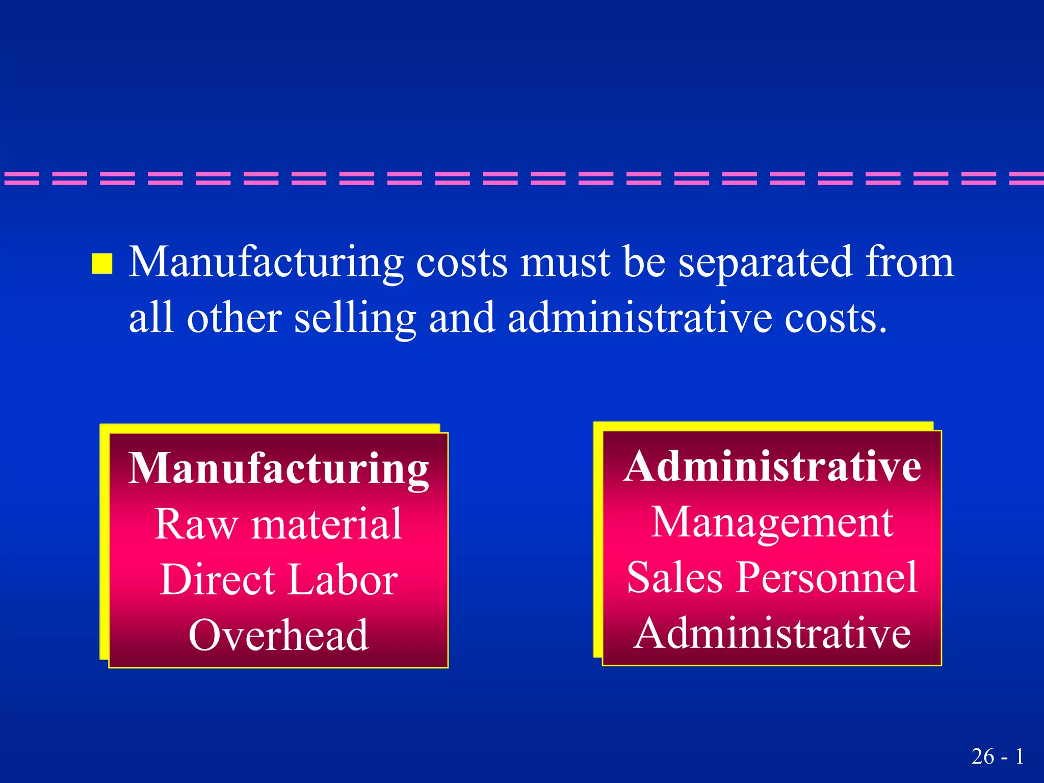 Manufacturing accounts ppt | PPTX