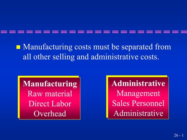 Manufacturing accounts ppt | PPTX
