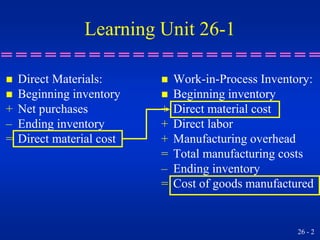 Manufacturing accounts ppt | PPTX