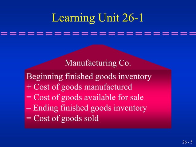 Manufacturing accounts ppt | PPTX