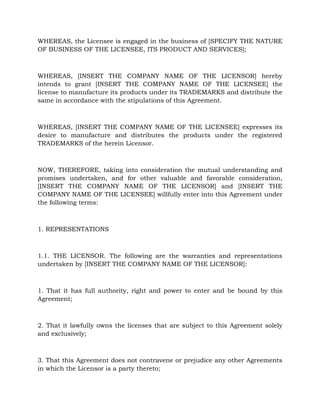 MANUFACTURING AND DISTRIBUTION AGREEMENT | PDF