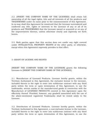 MANUFACTURING AND DISTRIBUTION AGREEMENT | PDF