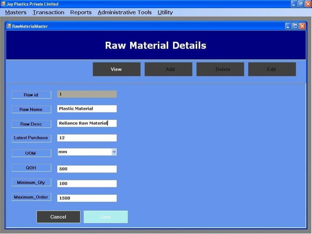 Manufacturing and sales management system | PPT