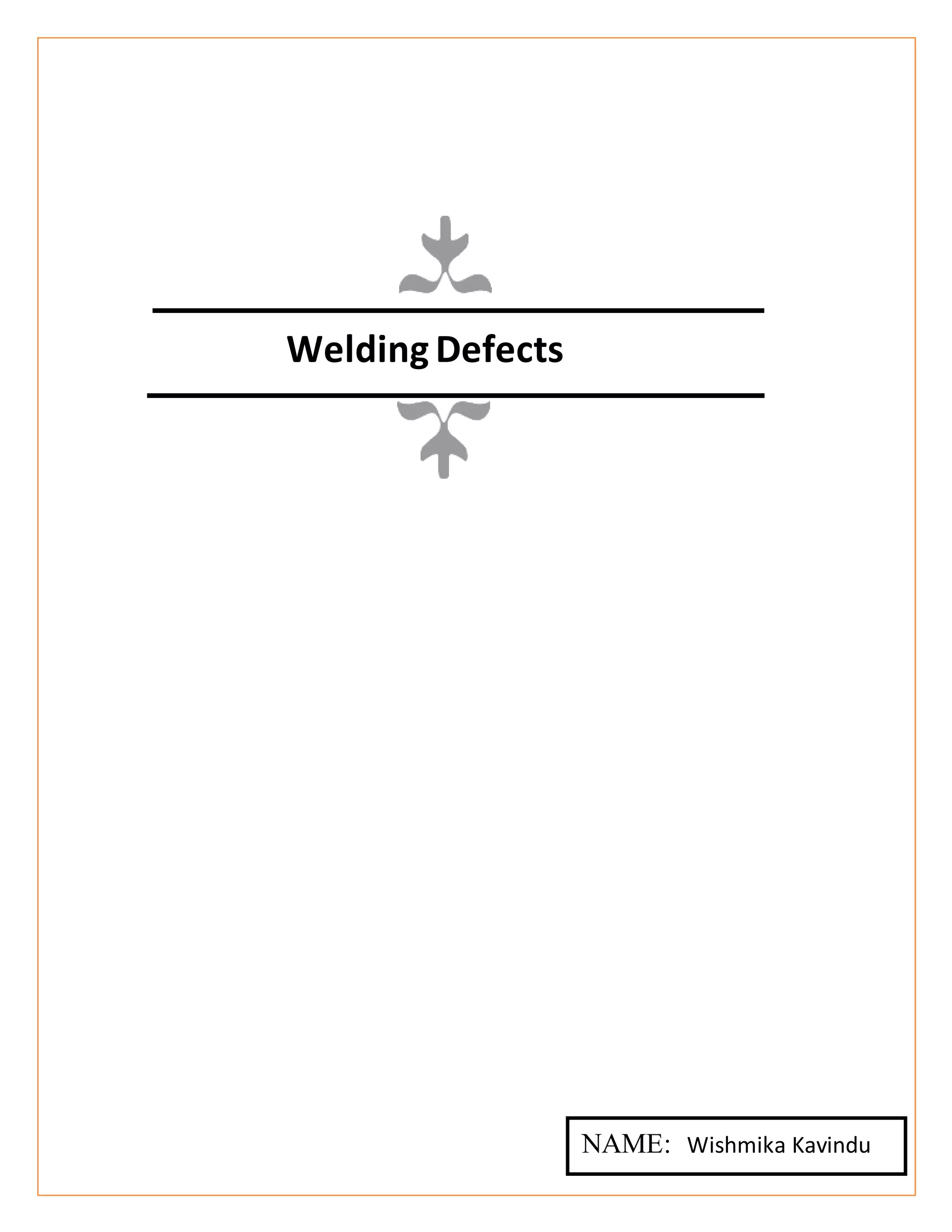 Welding Defects Pdf