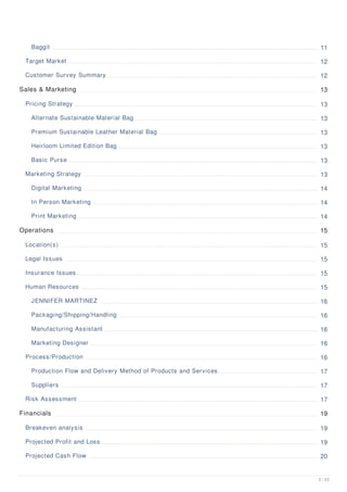 Manufacturing business plan example | PDF