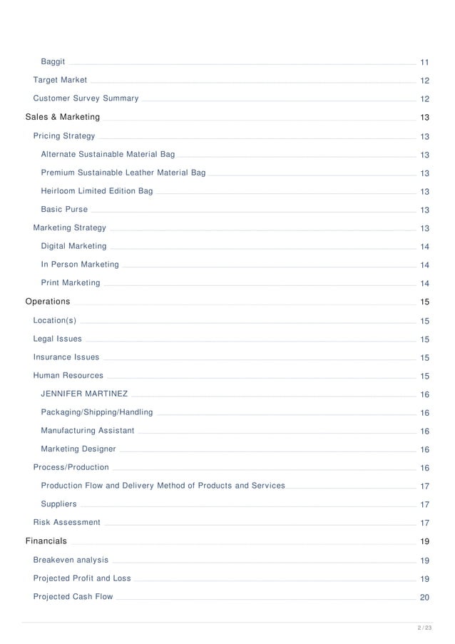 Manufacturing business plan example | PDF